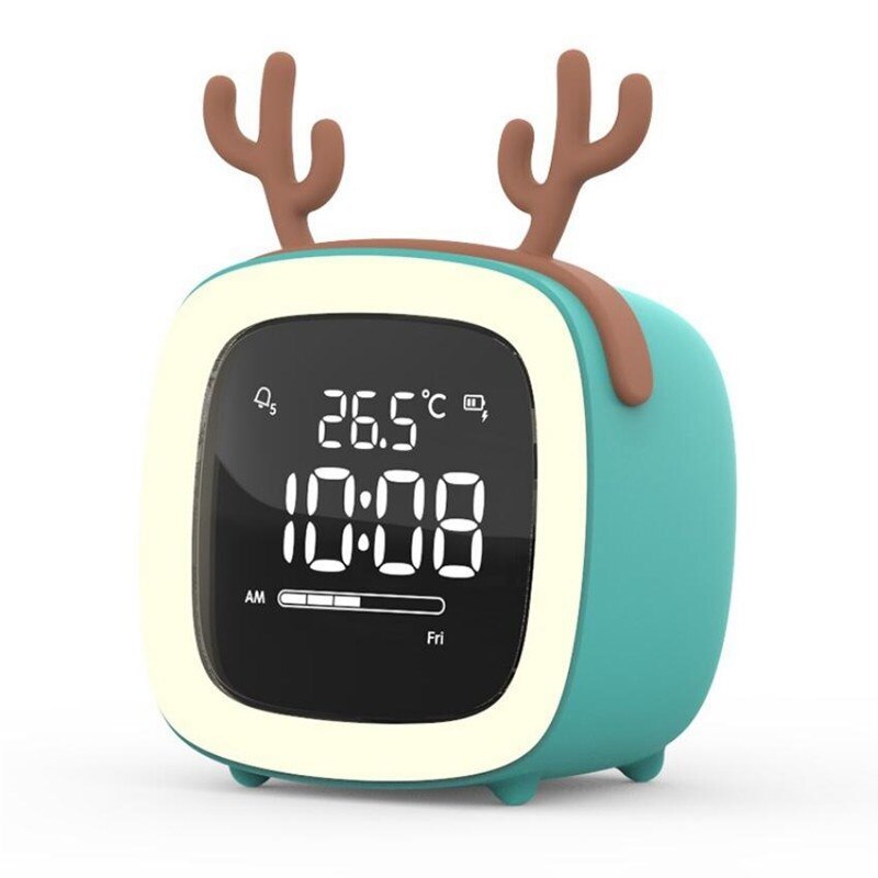 Rechargeable Battery Digital Alarm Clock Cute-TV V... – Grandado