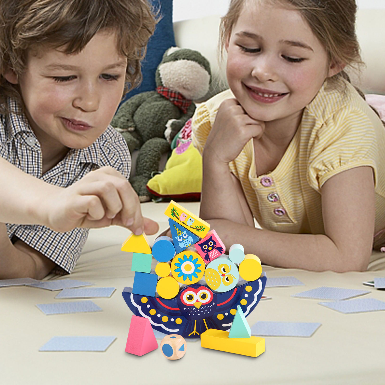 Wooden Stacking Balance Boat Stacking Toys Wooden ... – Vicedeal