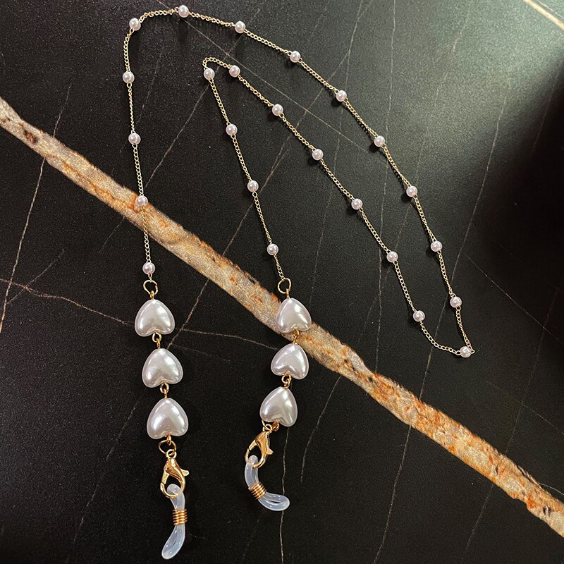 1pc Simple Anti-lost Love Heart Mask Pearl Chain P... – Grandado