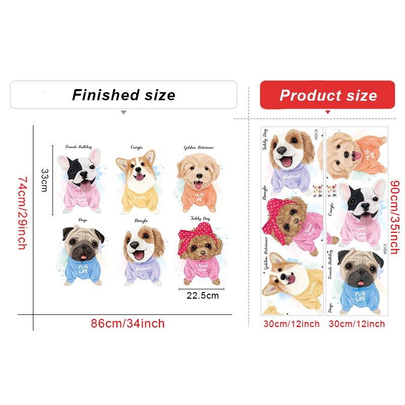 Cute Puppy Wall Stickers For Kids Rooms Wall Decor Grandado Cute Puppy Wall Stickers For Kids Rooms Wall Decor Grandado