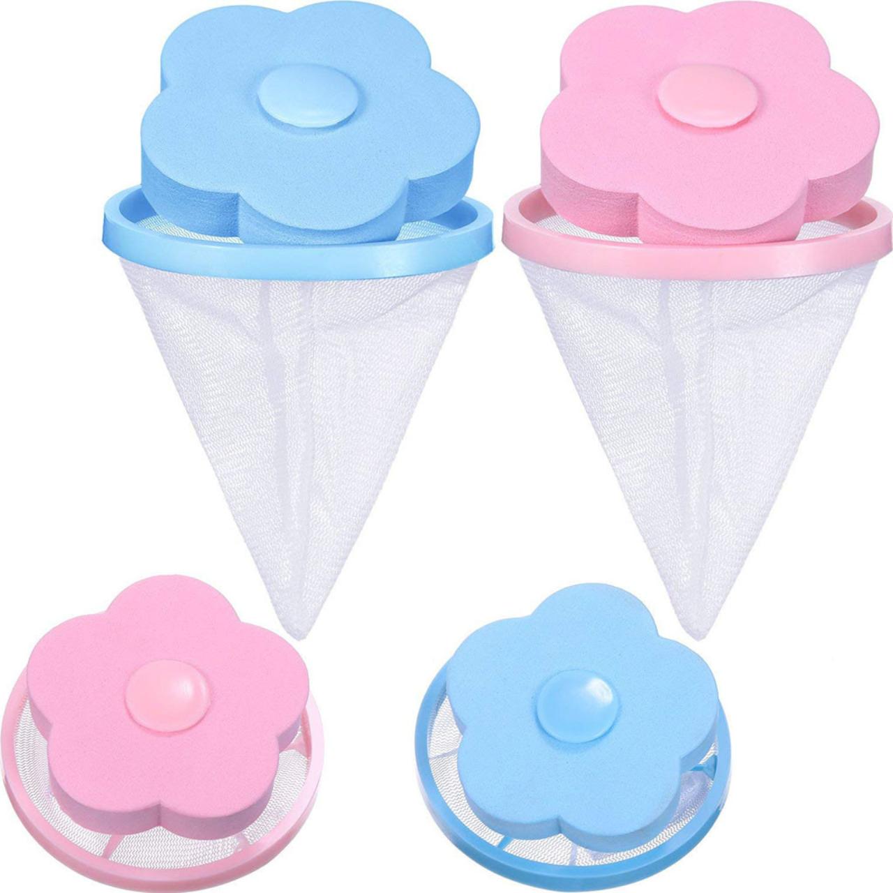 4 Pcs Plum Waschmaschine Haar Filter Reinigung Mes... – Grandado