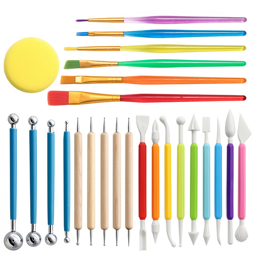 25pcs Kids Polymer Clay Tools Set Plastic Sculptin... – Vicedeal