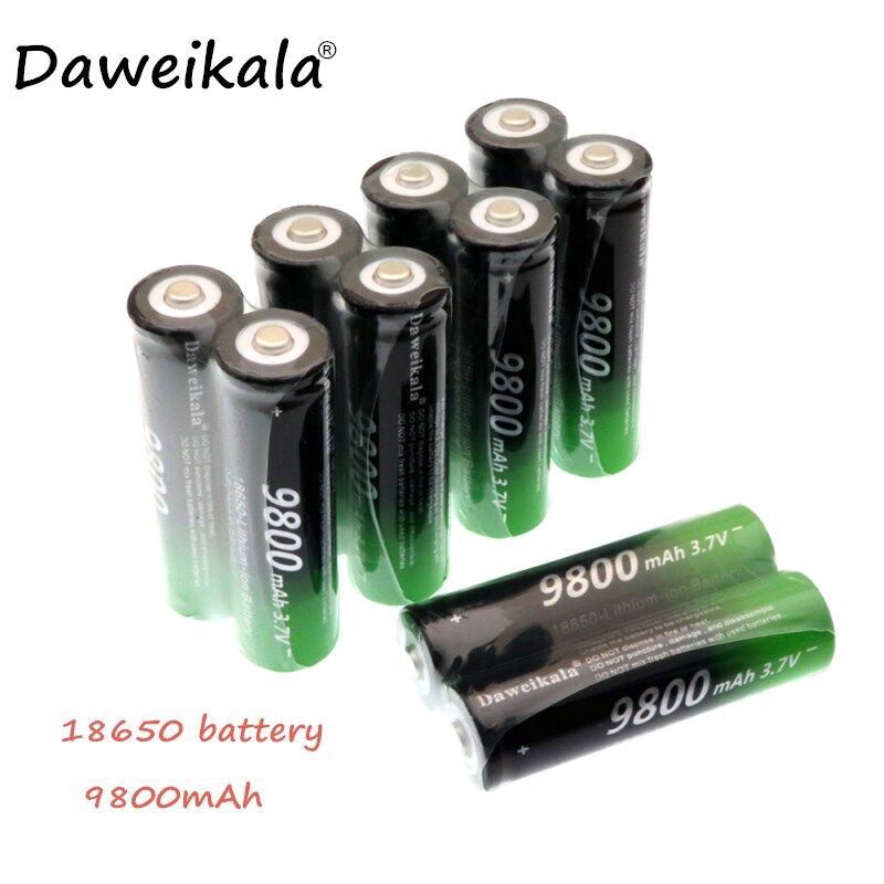 Daweikala 9800mAh 3.7V 18650 Lithium ion batteries... – Grandado