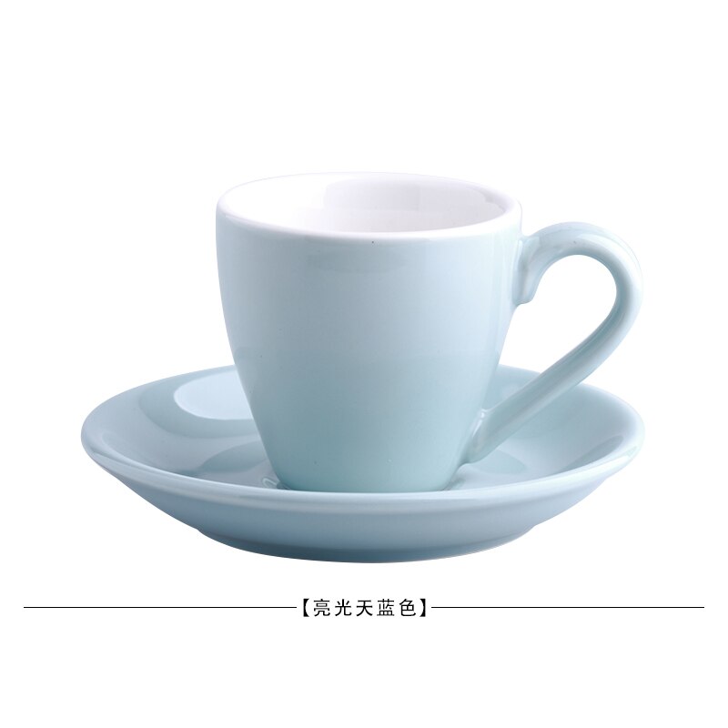 Italian Style Strong Coffee Mug Saucer Set 80ml Co... – Grandado