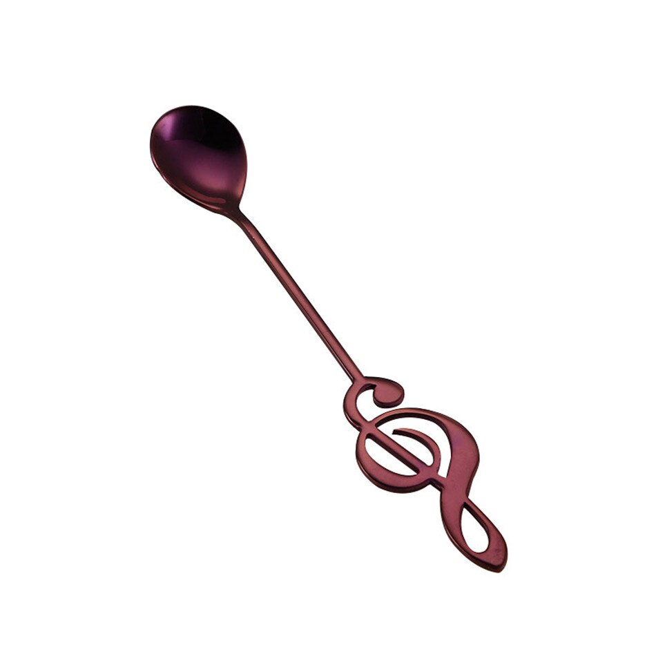 Stainless Steel Spoon Coffee Note Shape Music Them... – Grandado