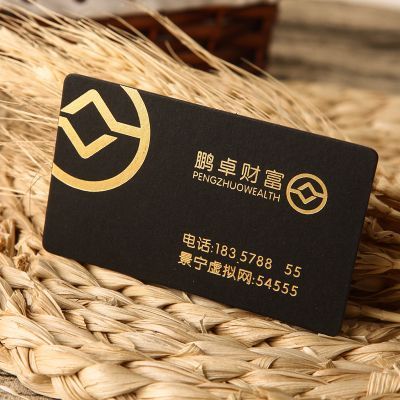 200pcs Black Business Cards 500gsm Foil on double ... – Vicedeal