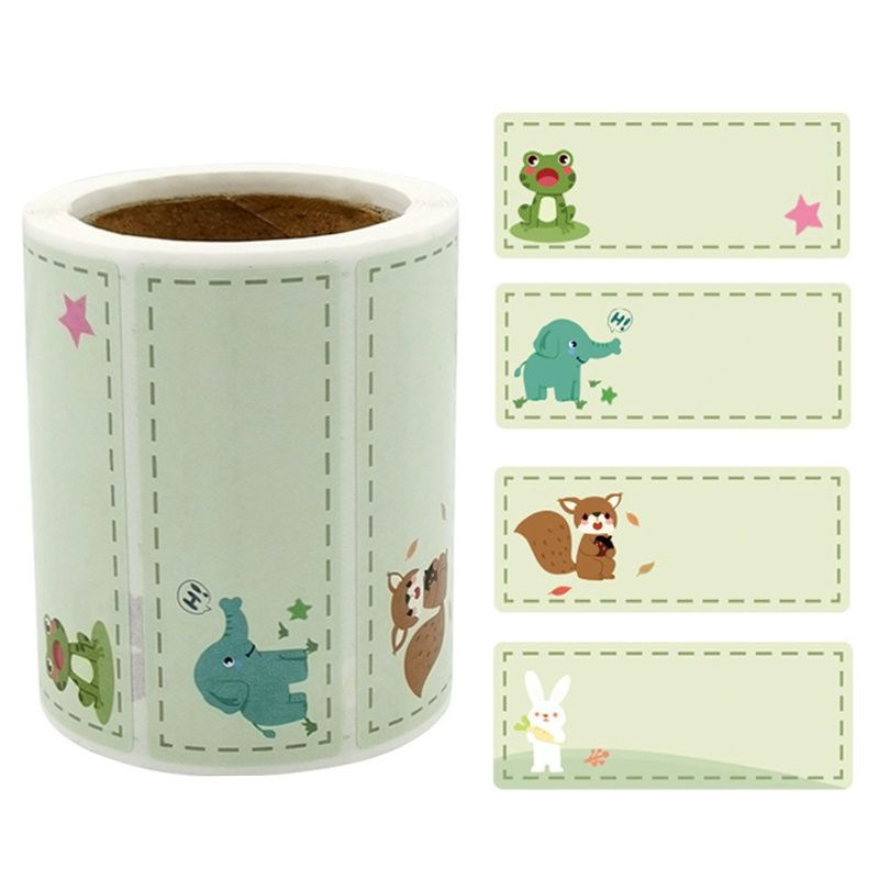 300 Pcs Cute Cartoon Name Stickers Roll Classifica... – Vicedeal