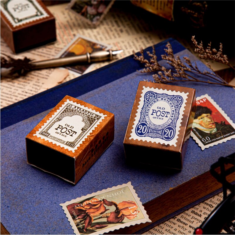 Antique postage stamps Decoration Wooden Rubber St... – Grandado