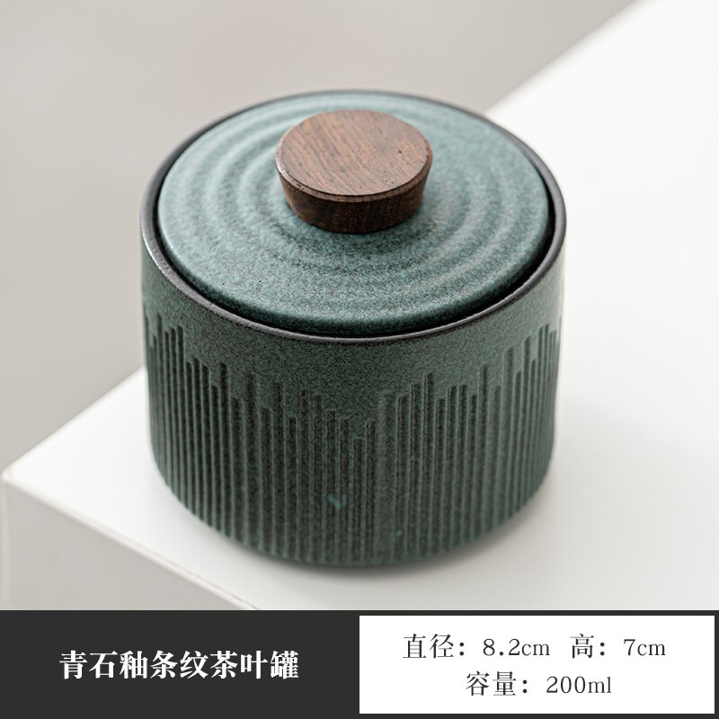 Ceramic Green Tea Caddy Household Storage Tank wit... – Vicedeal