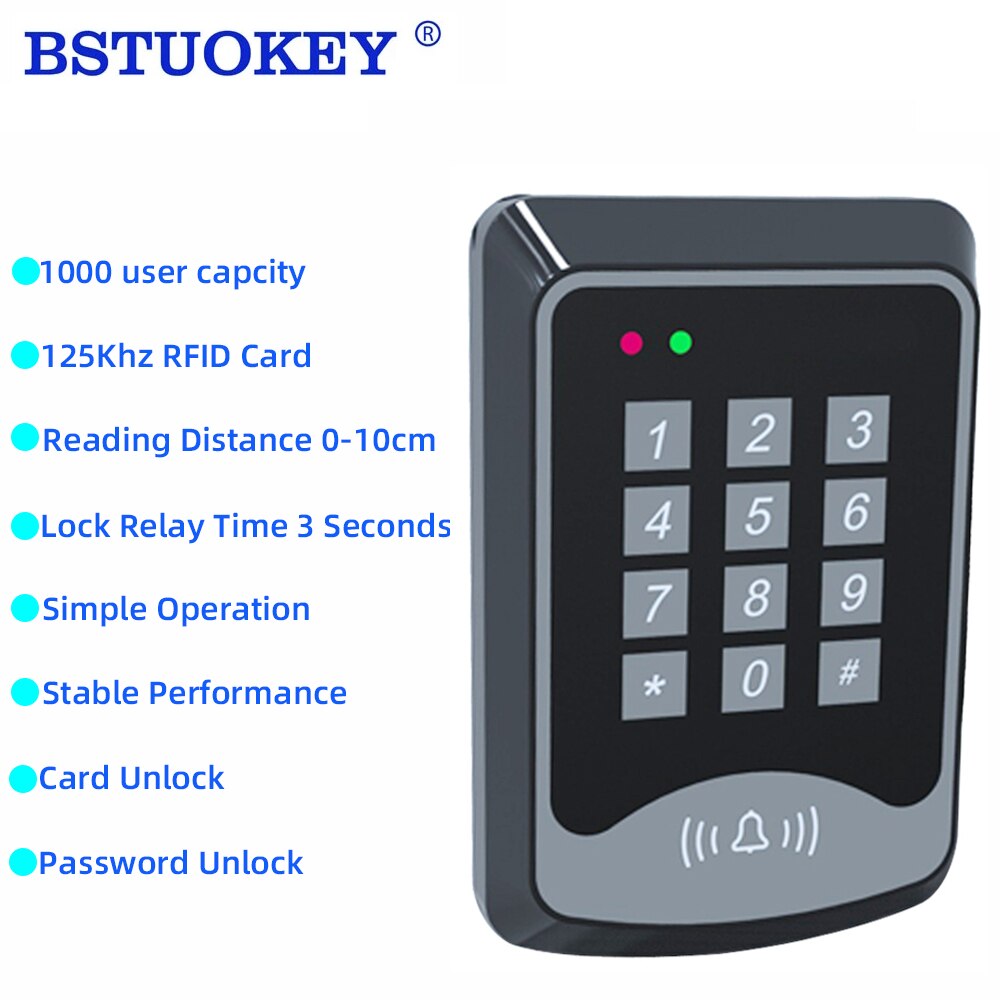 Door Access Control ID Key Card Kit Capacity 1000 ... – Grandado