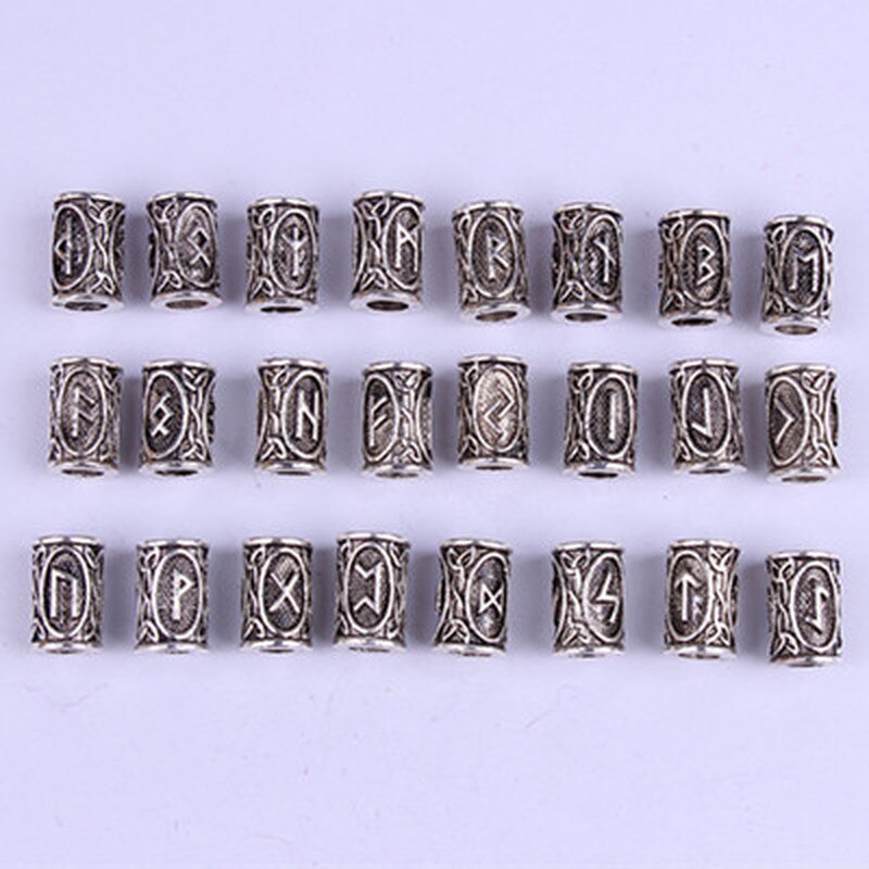 24 stücke Mischen Silber Haar flechten Bart Dreadlock Perlen Ringe Rohr ...