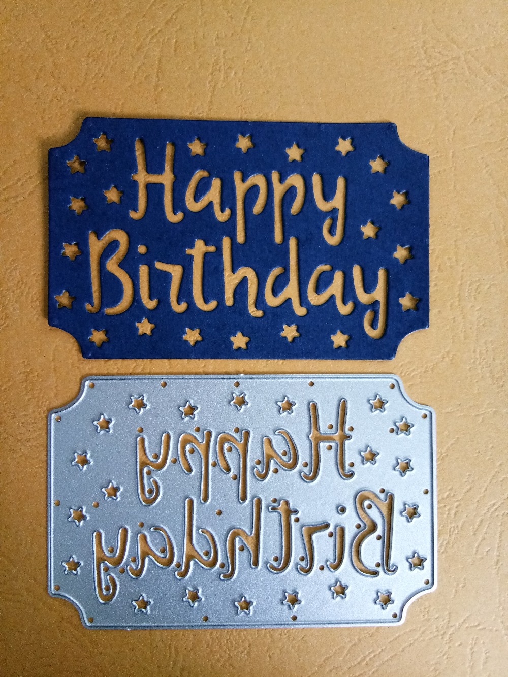 Hemere Happy Birthday Stars Background Metal Cutti... – Grandado
