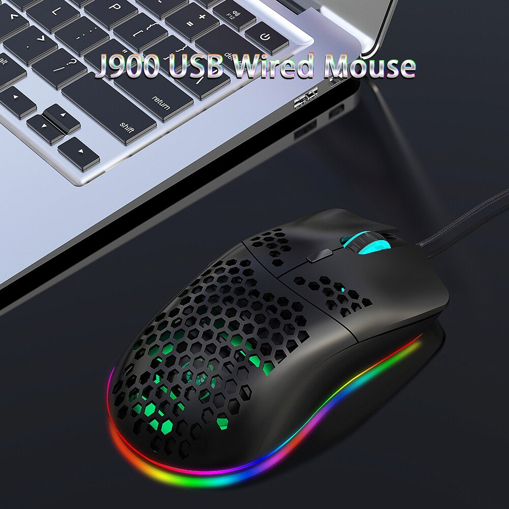 HXSJ J900 USB Wired Gaming Mouse RGB Gaming Mouses... – Grandado