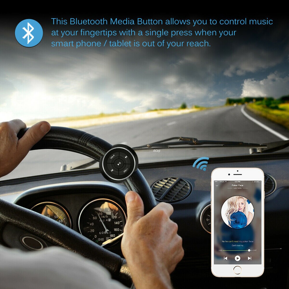 Draadloze Bluetooth Media Knop Afstandsbediening A... – Grandado