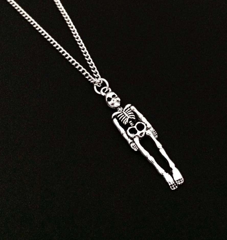 Skeleton Necklace, Skeleton Choker, Witchy Jewelry... – Vicedeal