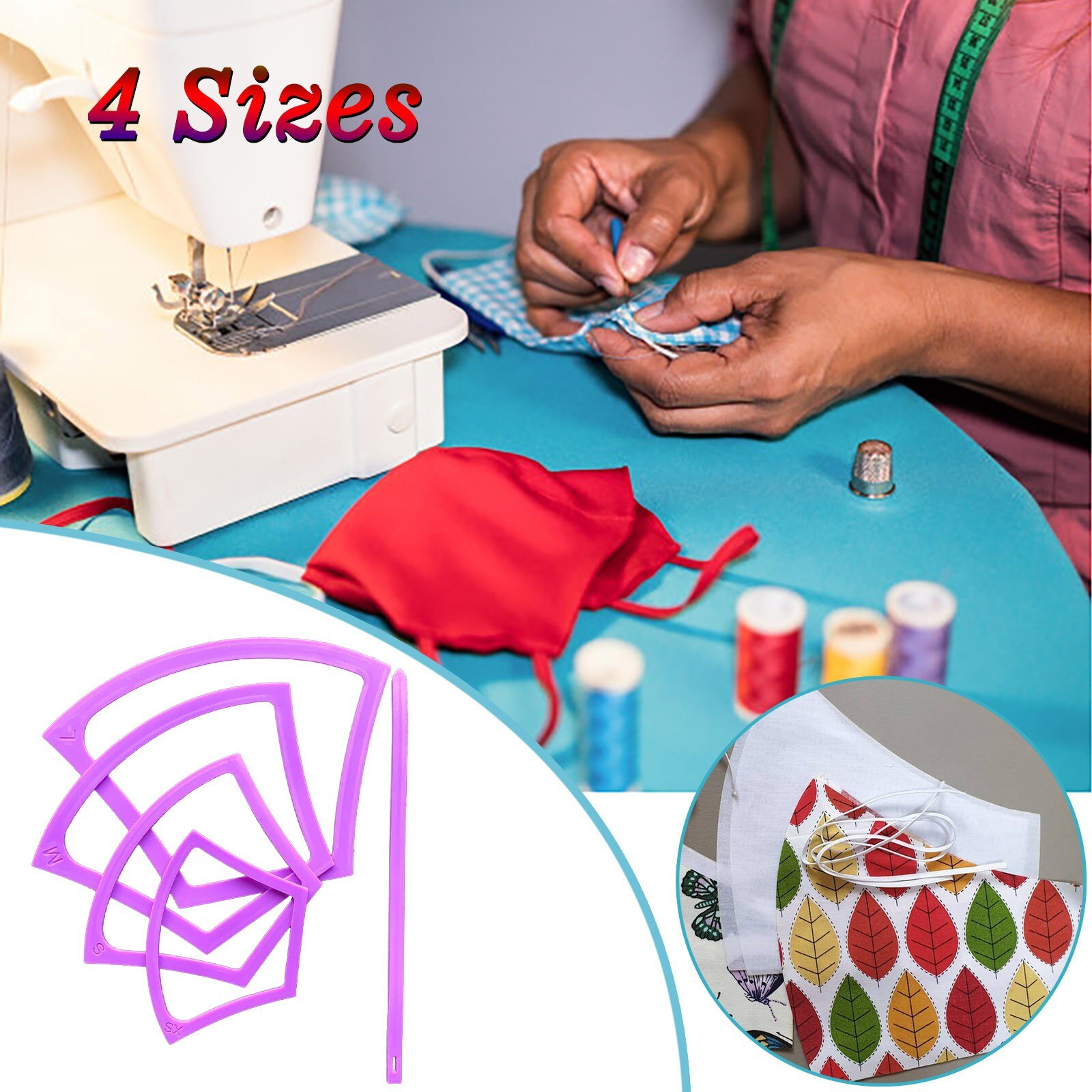 4PC Reusable Face Cover Templates/Pattern For DIY ... – Grandado