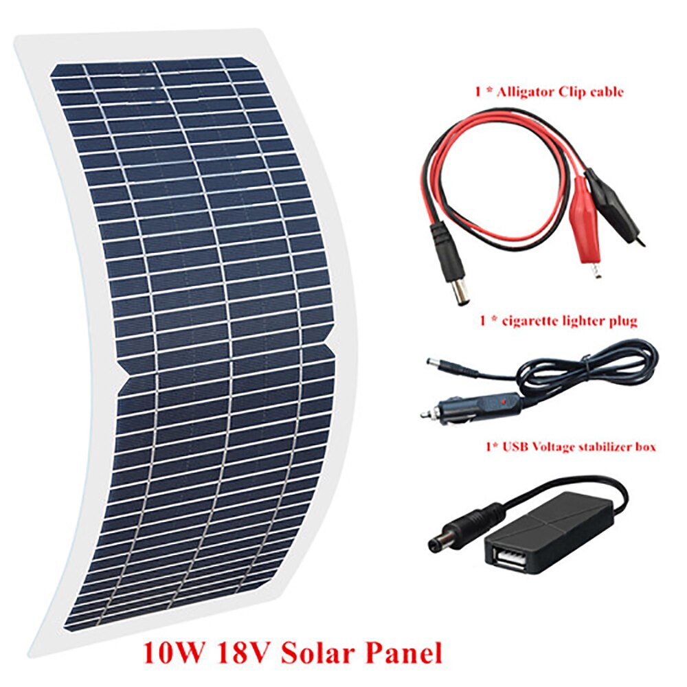 solar panel 12v 10w flexible transparent solar cha... – Grandado