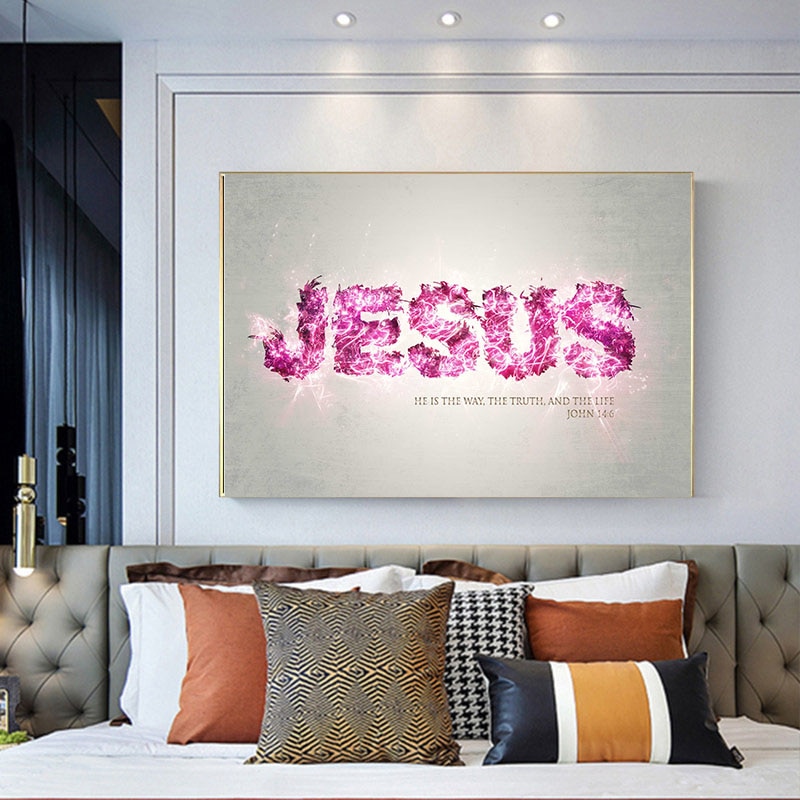 Posters and Prints Christian Jesus Letter Wall Art... – Grandado