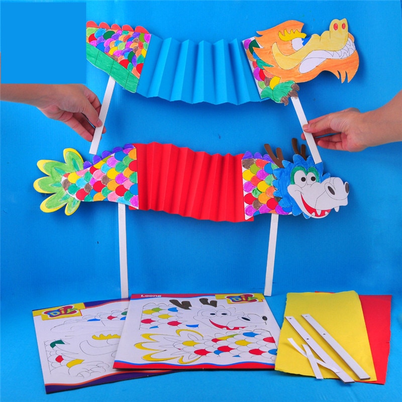 Kids Handmade Diy Dance Dragon Kindergarten Craft ... – Grandado