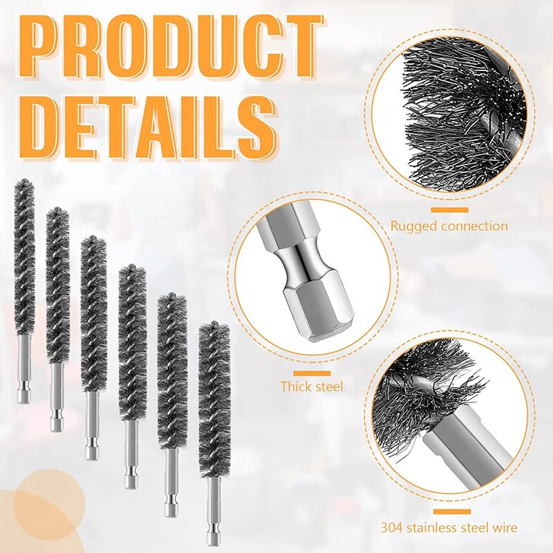 Bore Brush Stainless Steel Bristles Wire Brush For... – Grandado