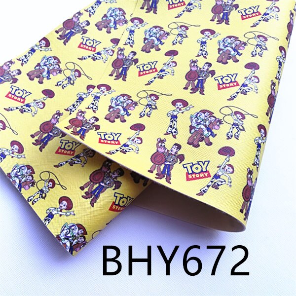20*33cm A4 cartoon print synthetic leather fabric ... – Grandado
