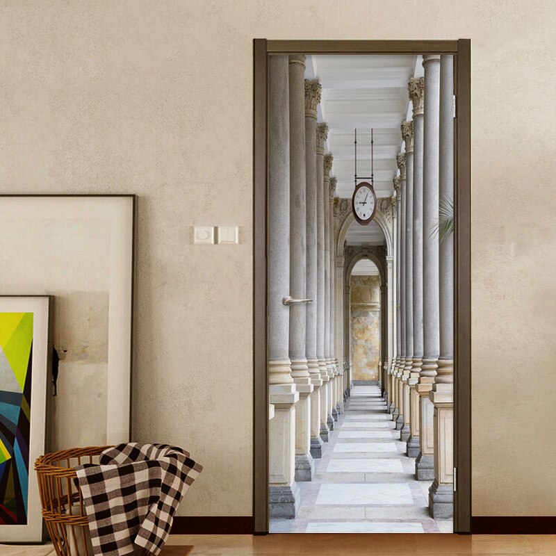 3D Sticker Rome Stone Column Space Wallpaper Home ... – Grandado