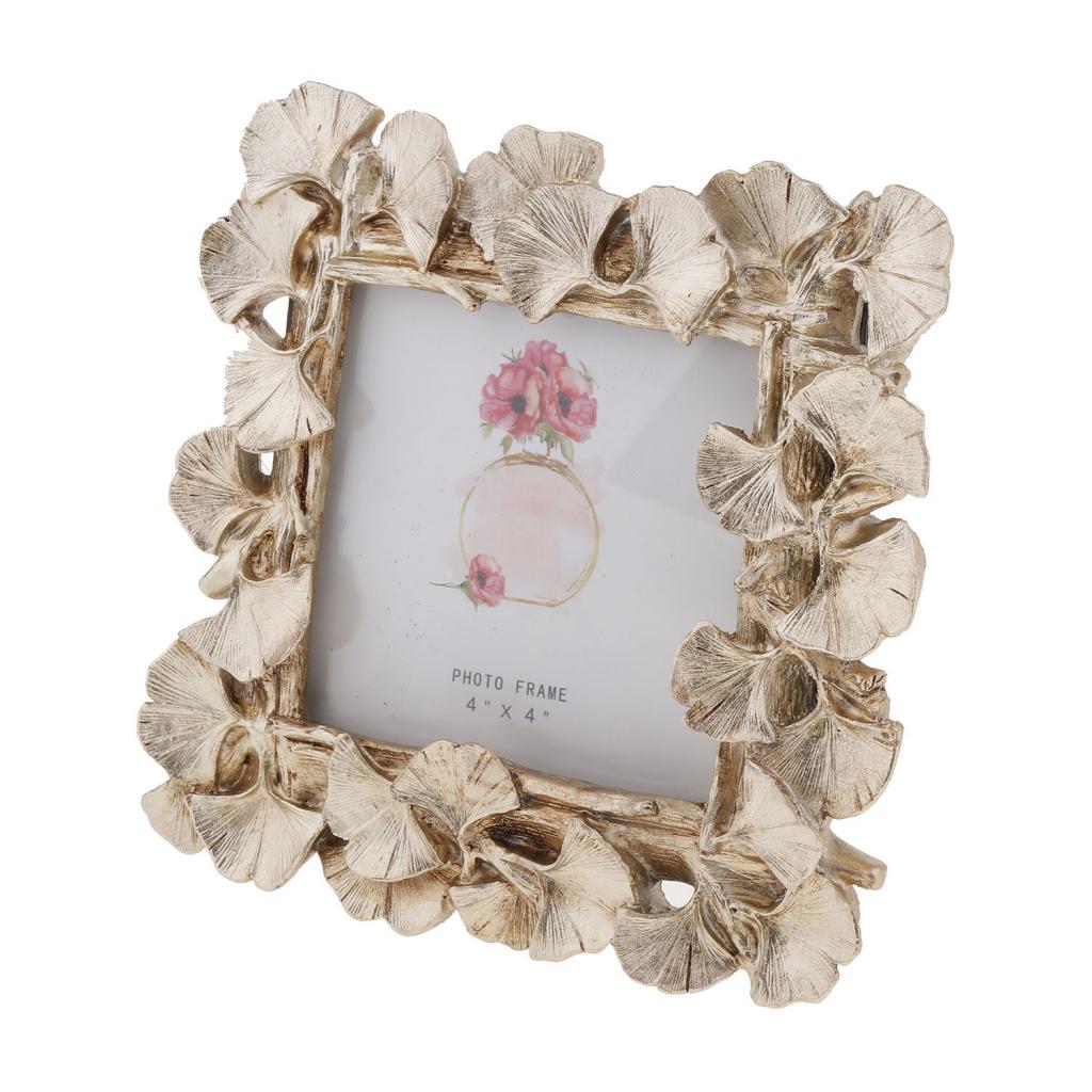 Vintage Picture Photo Frame Gold Resin Ginkgo Leaf... – Grandado
