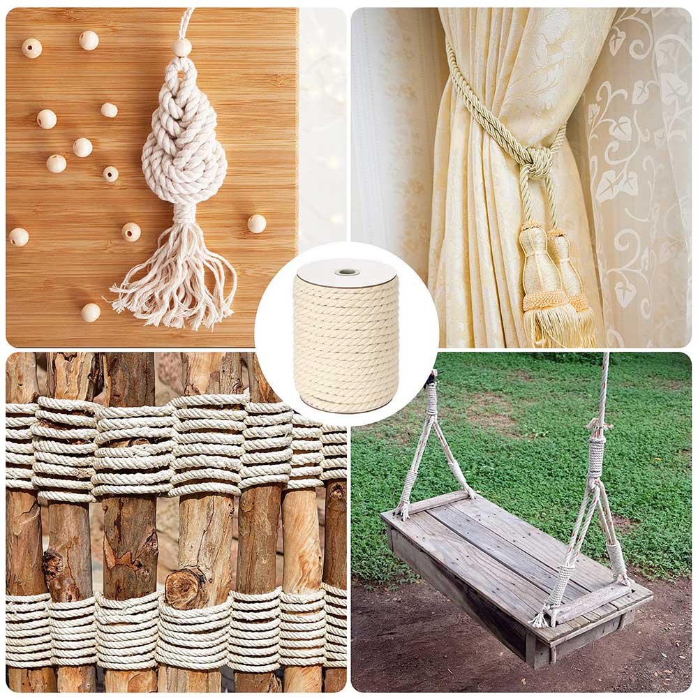 Katoen Macrame Touw Twisted String Natuurlijke Kat... – Vicedeal