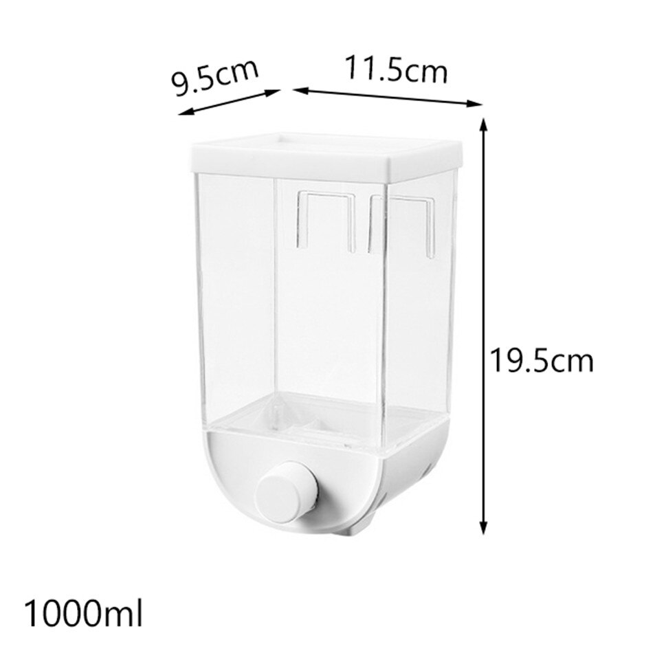 SEAAN 1000/1500ml Wall Mounted Press Cereals Dispe... – Grandado