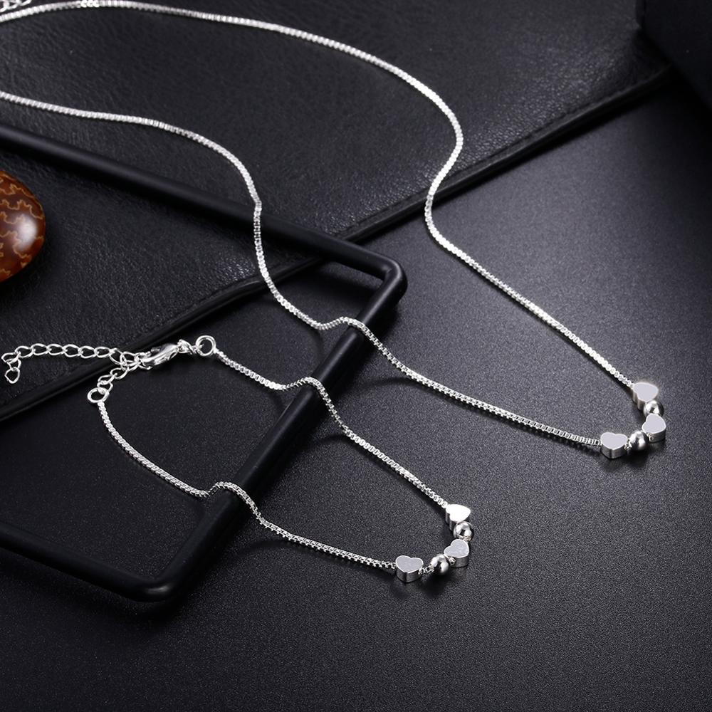 925 Zilveren Sieraden Set Zilveren Liefde Ketting ... – Grandado