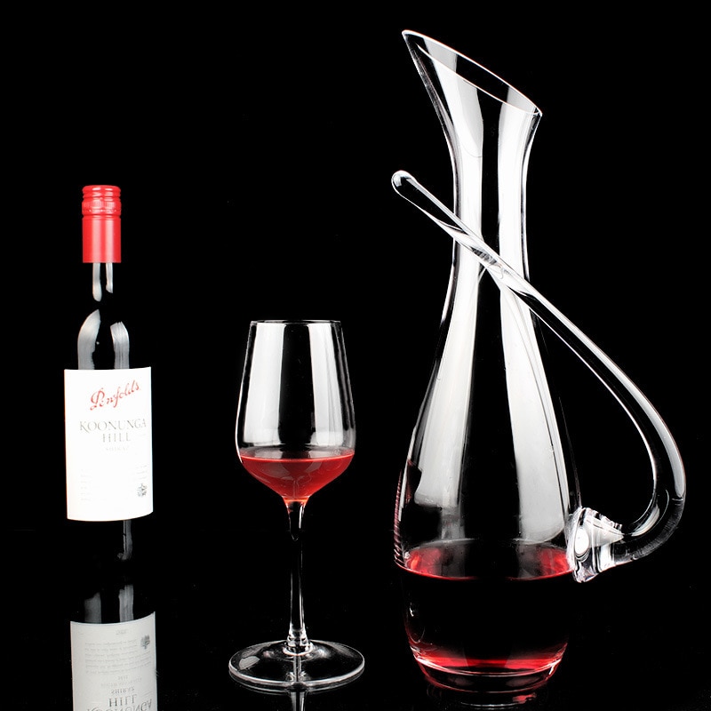 Handmade Crystal Red Wine Pourer Glass 1200ml Deca... – Grandado