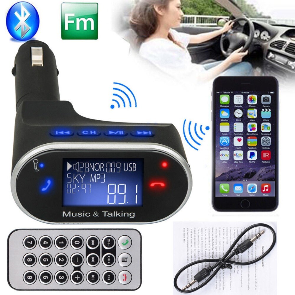 Fm Transmitter Bluetooth Car Kit Hands Free Mp3 Pl Grandado