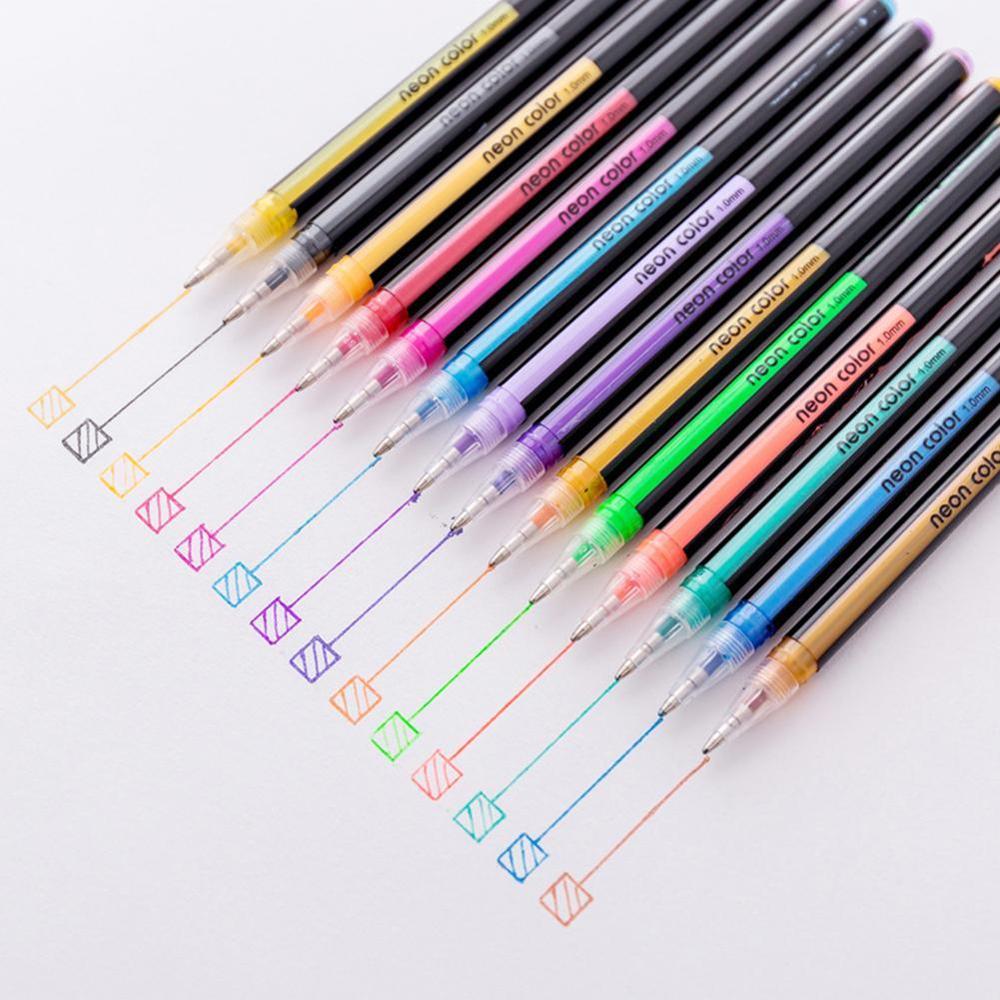 12/16 Color Gel Pen Highlighter Crayon Pastel Brig... – Grandado