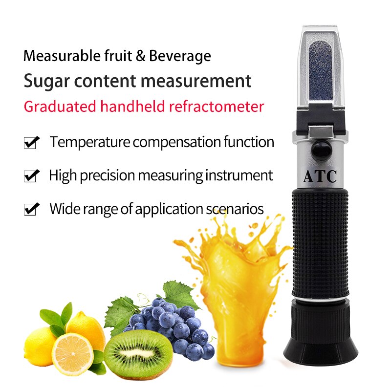 0-32% Refractometer Hydrometer Automatic Temperatu... – Vicedeal