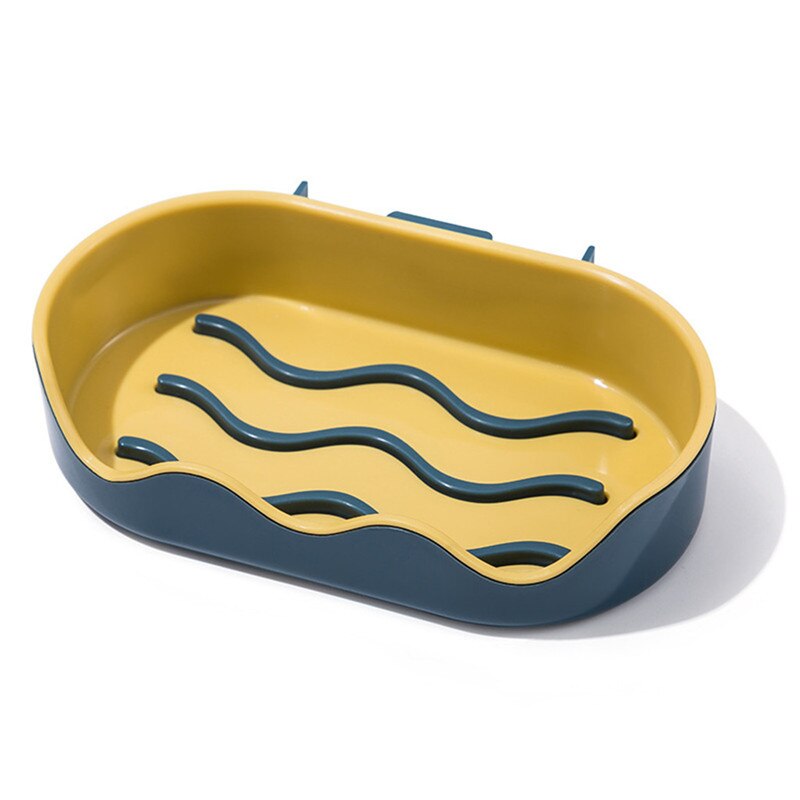 Wave-Shaped Punch-Free Soap Box Bathroom Rack Wall... – Grandado