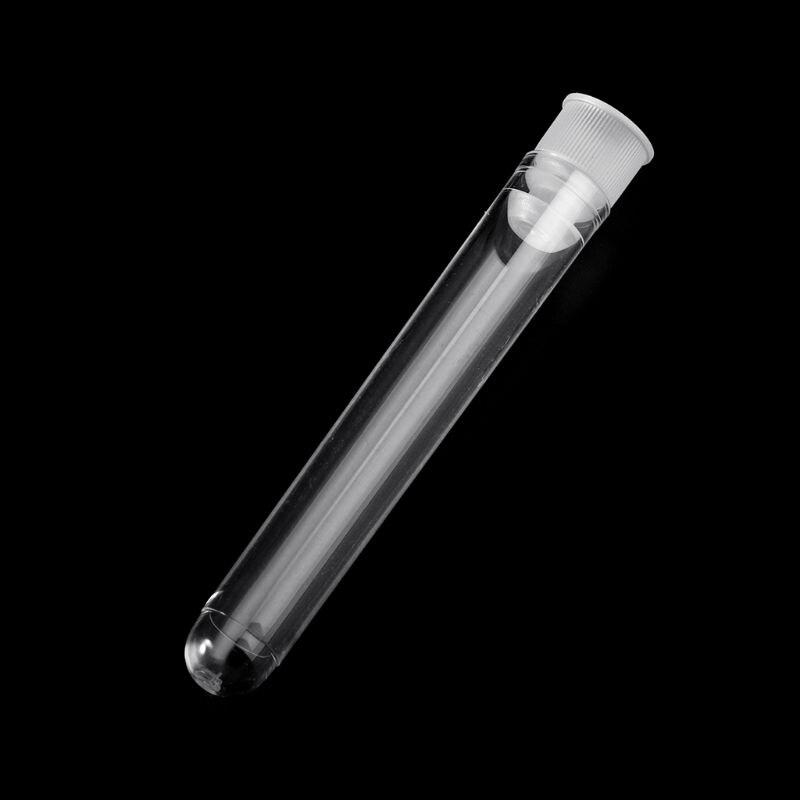 10Pcs Clear Plastic Test Tube With Cap 12x60mm U-s... – Grandado