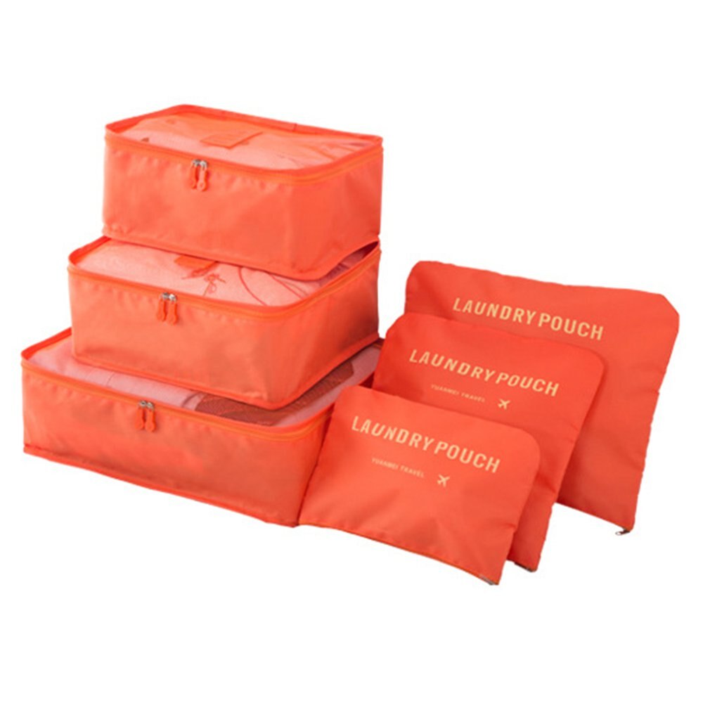 6 Pcs/set Nylon Packing Cubes Set Travel Bag Organ... – Grandado