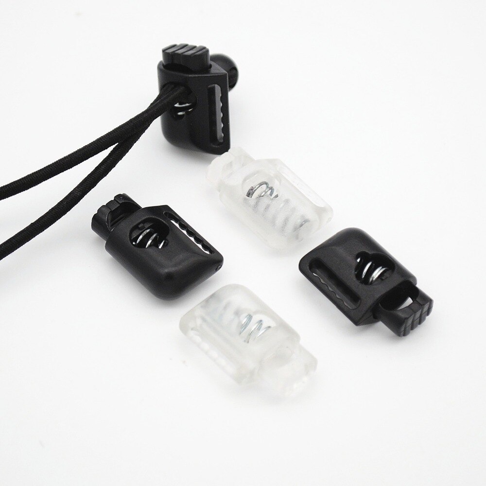 100pcs/lot black transparent ABS plastic snap cord... – Vicedeal