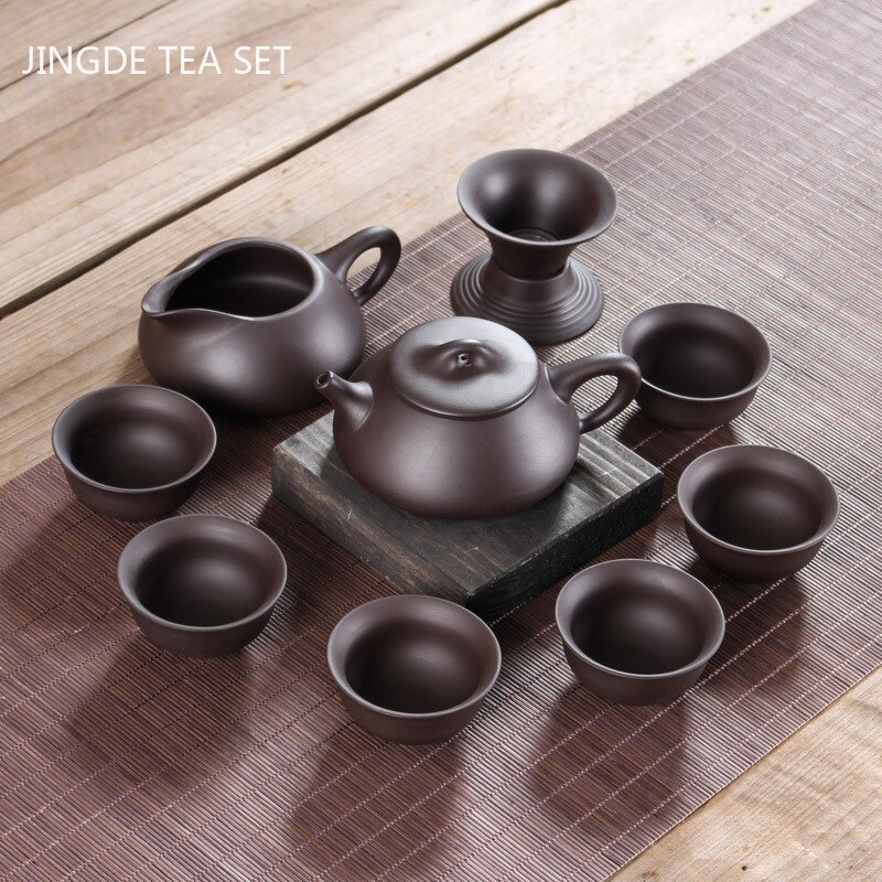 Authentic Yixing Purple Sand Tea Set Travel Portab... – Grandado