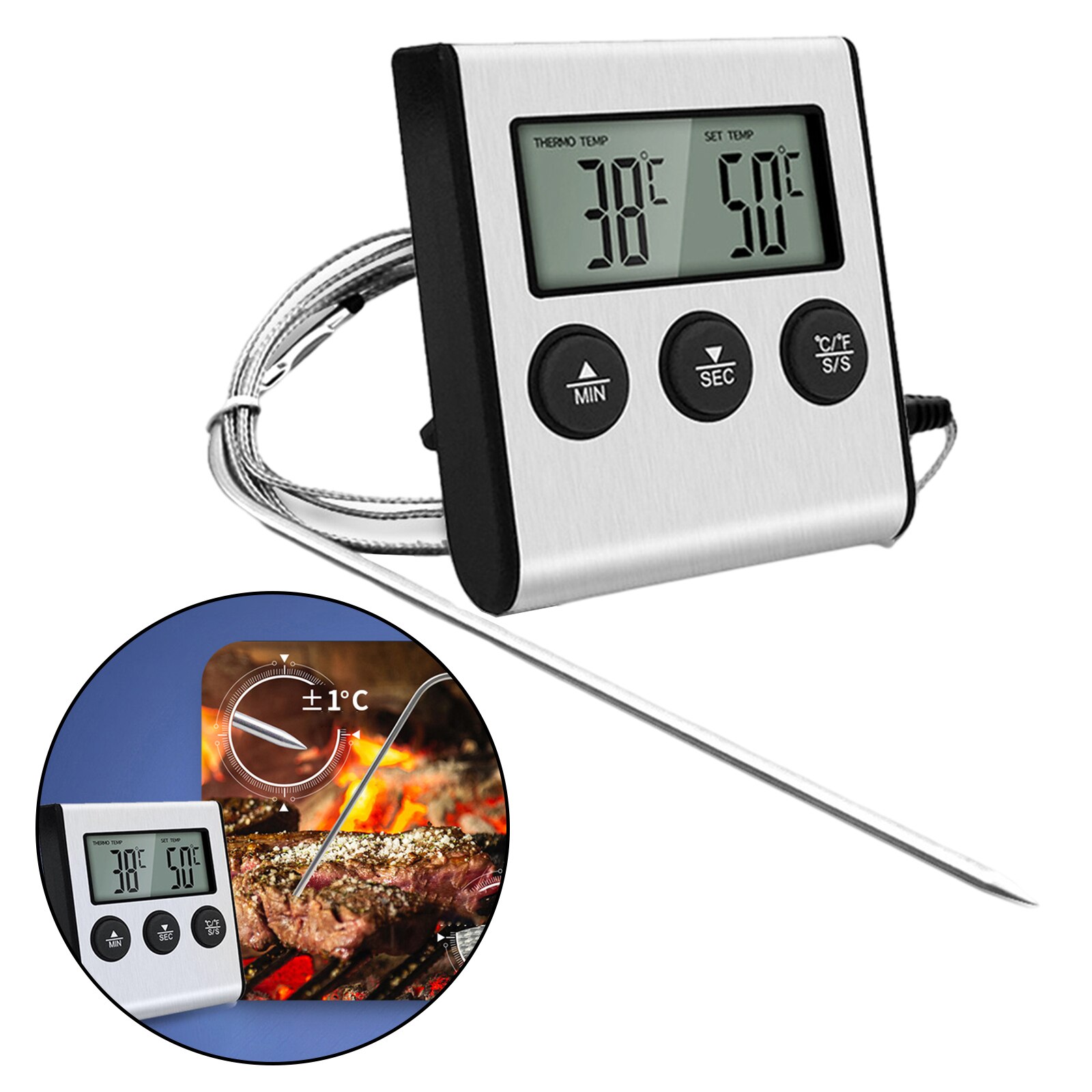 Instant Read Food Thermometer BBQ Meat Thermometer... – Grandado