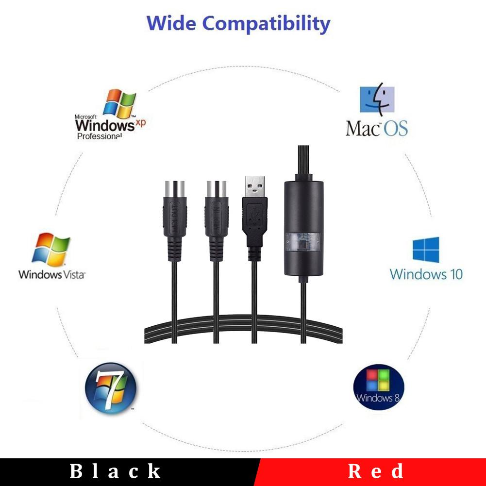 Usb To 2 Midi Interface Adapter Cable Converter Fo Vicedeal