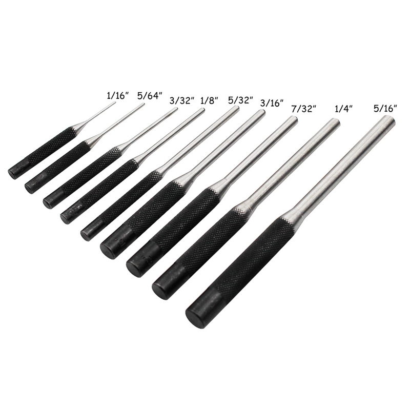 9Pcs Steel Multi Size Round Head Pins Punch Set Gr... – Grandado