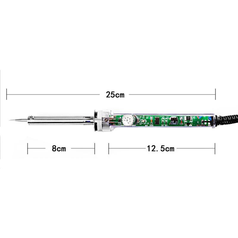 60W Electric Soldering Iron Adjustable Temperature Ceramic Heater LCD Home Repair Soldering ...