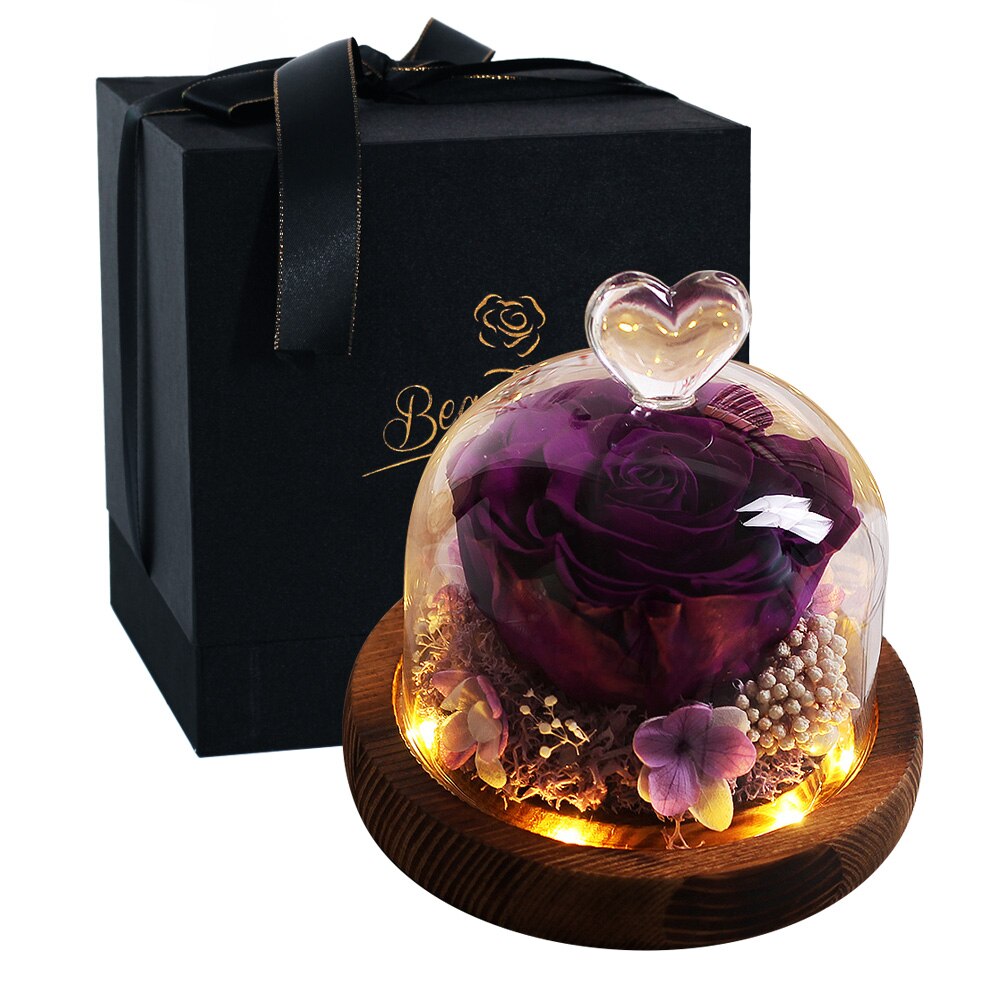 Box +Preserved Eternal Rose Beauty and the Beast R... – Grandado