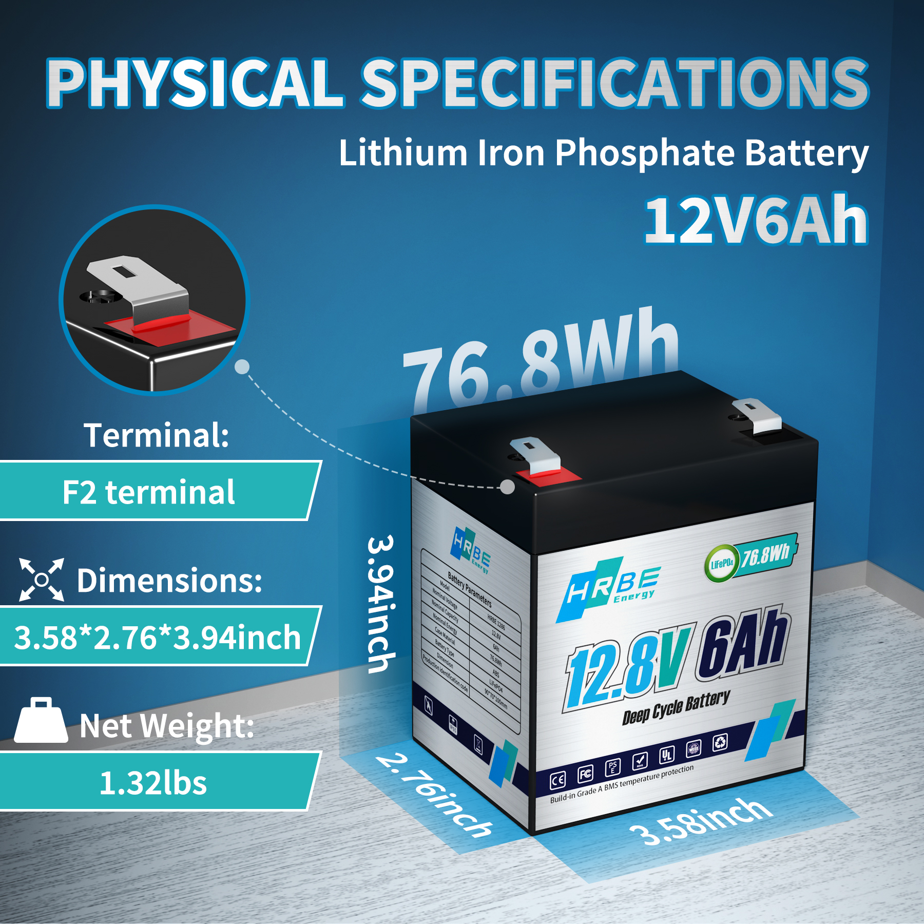 12V 6ah 10ah Lifepo4-batterij 4000 + Cycli Met Bms... – Vicedeal