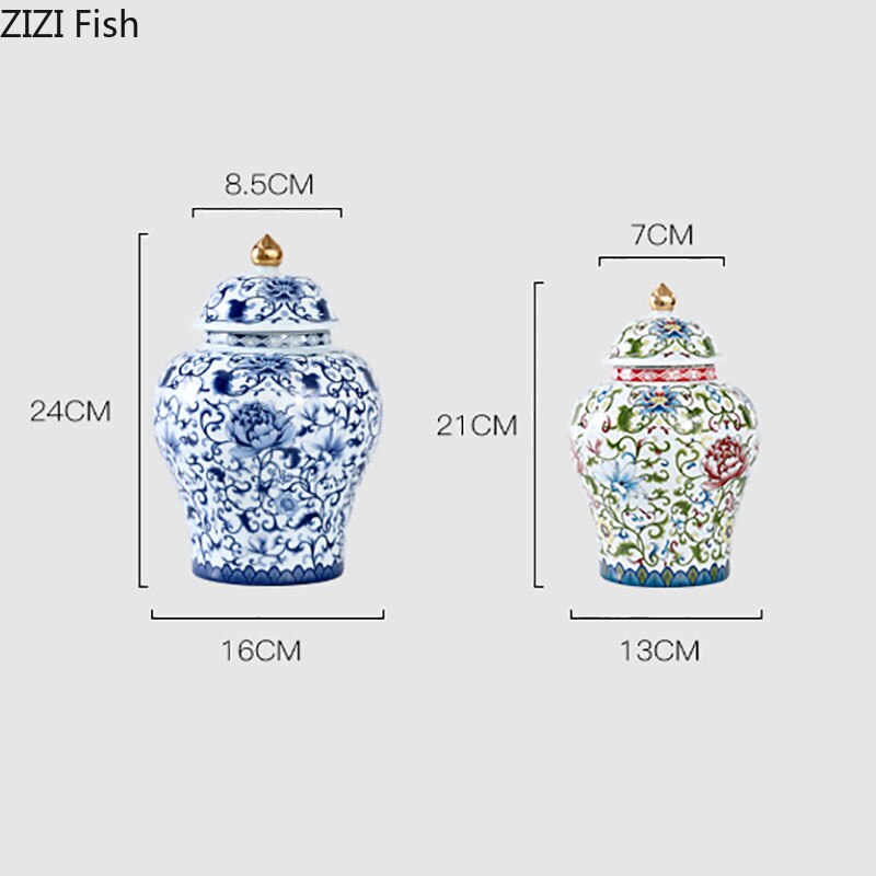 Enamel Color General Jar Ceramic Candy Jar Tea Cad... – Grandado