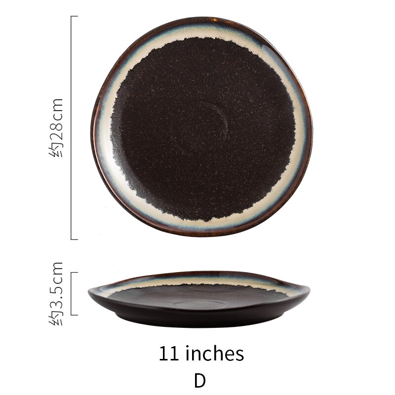 RHE Irregular edges Ceramic plate set Restaurant k... – Vicedeal