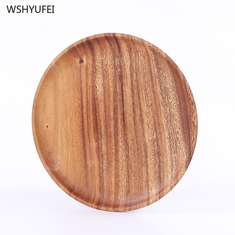 Direct acacia wood round solid wood tray Western steak fruit dried ...