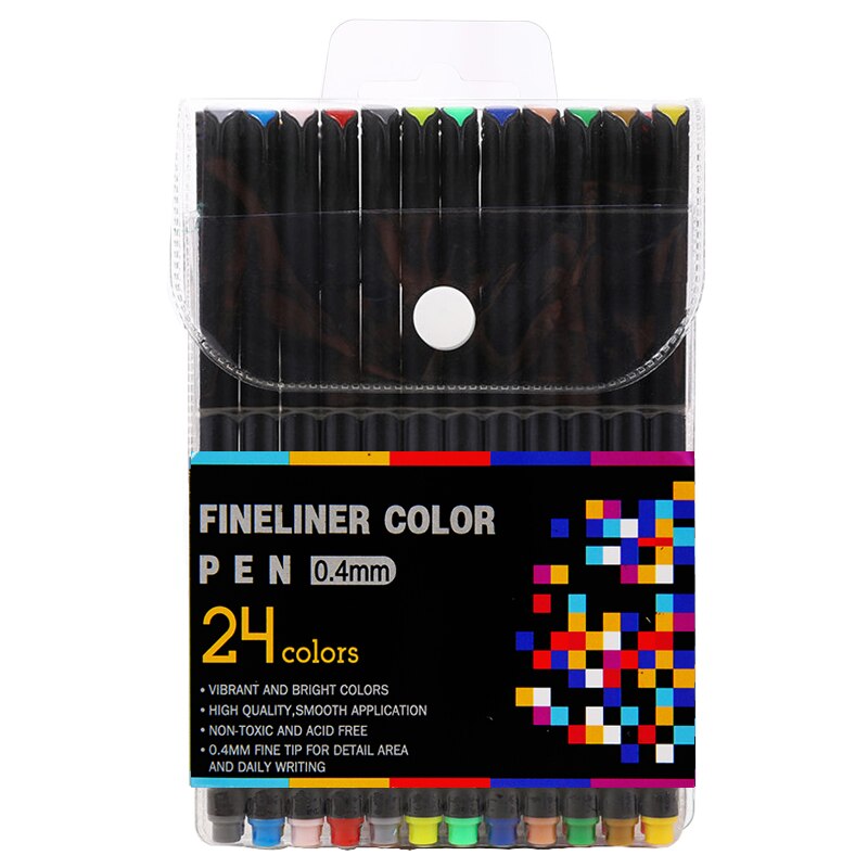 12/24/48/60 Color Fineliner Pen Set Felt Tip Art M... – Grandado