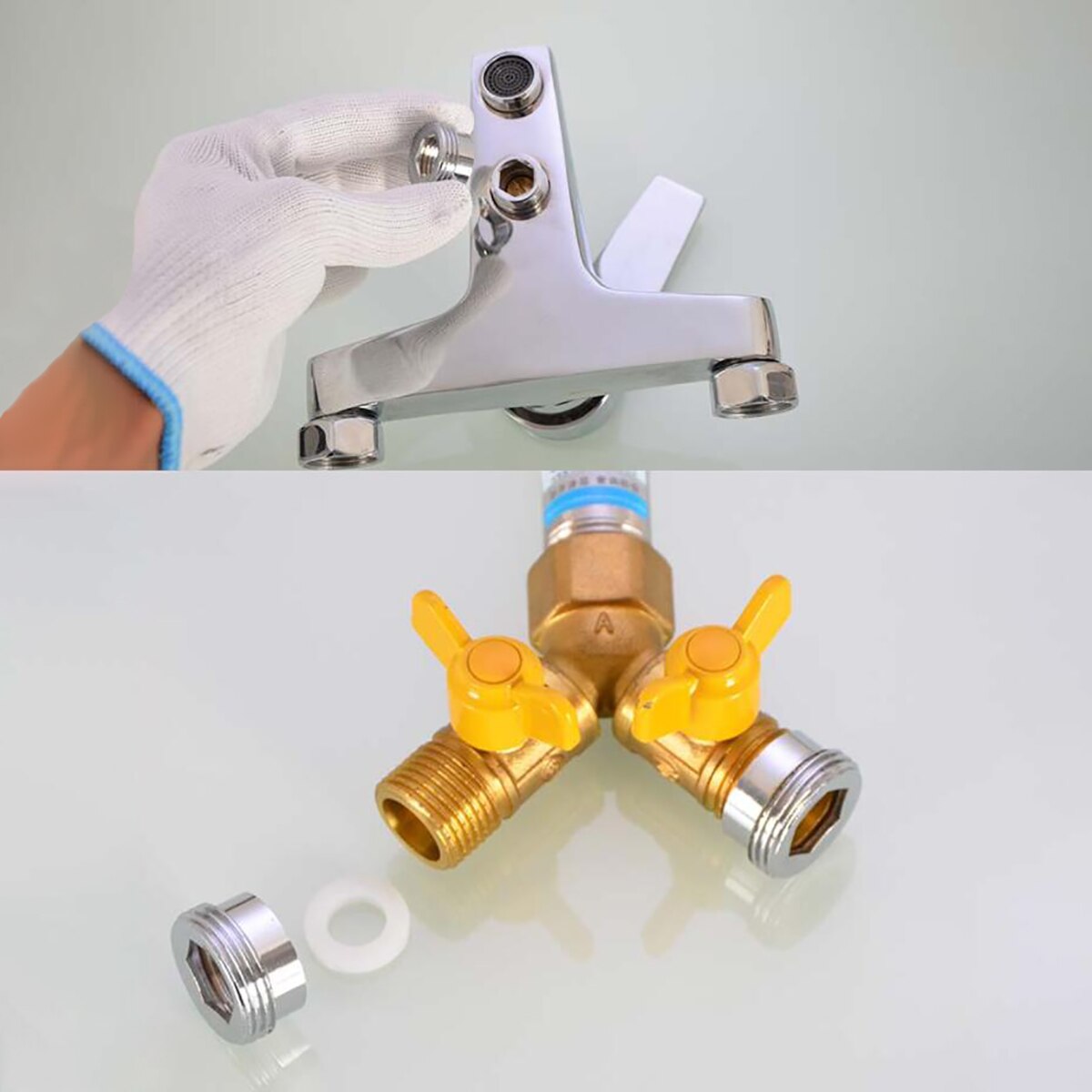 1/2" 3/4" Male Female Thread Nickel Plat... – Grandado